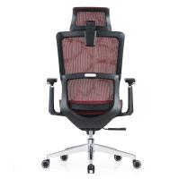 China Red Full Mesh Furniture Lumbar Support Massage Modern Wholesale Armrest Comfort Fabric Ergonomic Office Chair for sale