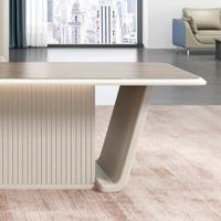China Home Office Furniture Luxury Office Desk Modern I Shape Office Desk  Boss Executive Desk for sale