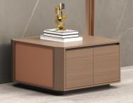 China Light Luxury Rectangular Coffee Table Living Room Black Rock Plate Tea Table Simple Saddle Leather Combination Tea Table for sale