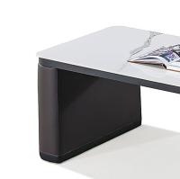 China Modern Rectangular Coffee Table Living Room White Rock Plate Tea Table Simple Office Tea Table for sale