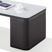 China Modern Rectangular Coffee Table Living Room White Rock Plate Tea Table Simple Office Tea Table for sale