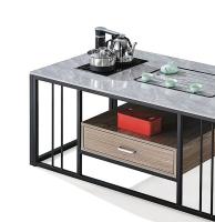 China Modern Rectangular Stone  With Metal Frame Heat Resisting Kettle Office Furniture for sale