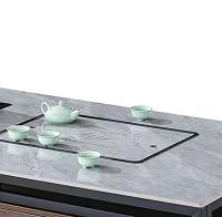 China Modern Rectangular Rock Slab Top With Metal Frame Kettle Office Furniture Office Tea Coffee Table for sale