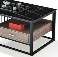 China Contemporary Smart Black Coffee TableMultifunctional SlateOffice Furniture Tea Table for sale