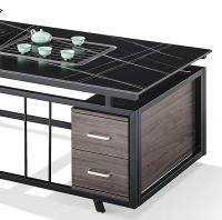 China Modern Office Tea Table Kettle Stone Metal Frame Rectangular Heat-Resisting Coffee Table for sale