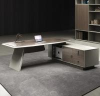 China High End Ceo Table Modern Office Furniture Luxury Executive Office Desk Office Table With Side Table And Drawer Cabinet for sale