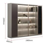 China Modern Office Furniture Ceo Boss Manager Desk Shelf Background Cabinet Filing Storage Office File Cabinets Bookcase for sale