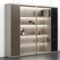 China Modern Office Furniture Ceo Boss Manager Desk Shelf Background Cabinet Filing Storage Office File Cabinets Bookcase for sale