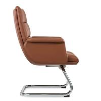 China Ergonomic Office Chair Flexible Chrome Wheel Convenient Pu Leather Swivel Boss Manager Staff Modern Revolving Chair ﻿ for sale