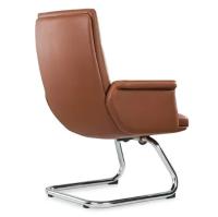 China Ergonomic Office Chair Flexible Chrome Wheel Convenient Pu Leather Swivel Boss Manager Staff Modern Revolving Chair ﻿ for sale