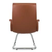 China Ergonomic Office Chair Flexible Chrome Wheel Convenient Pu Leather Swivel Boss Manager Staff Modern Revolving Chair ﻿ for sale