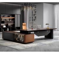 China Factory Custom Wholesale Luxury Design Ceo Boss Executive Office Desk Modern Boss Desk Manager Office Table Ceo Desk Luxury for sale
