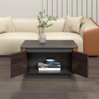 China Minimalist Custom Made Wooden Square Shape Storage Living Room Luxury Modern Coffee Table for sale