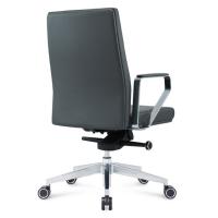 China Mid back leather boss office swivel desk chair reclining massage ergonomic office chair with caster wheel for sale