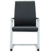 China Classic Ergonomic Office Furniture Low Back Leather Upholstered Office Chair Without Wheels for sale