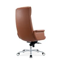 China Factory supply office furniture leather office chair with aluminum alloy flat feet ergonomic office chair for workplace for sale