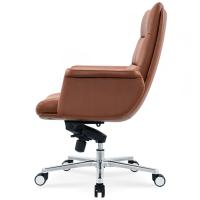 China Ergonomic Office Chair Flexible Chrome Wheel Convenient Swivel Leather PU Boss Manager Staff Chair Modern Revolving Massage for sale