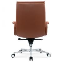 China Ergonomic Office Chair Flexible Chrome Wheel Convenient Swivel Leather PU Boss Manager Staff Chair Modern Revolving Massage for sale