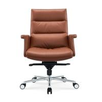 China Luxury Modern Adjustable Swivel Manager Executive High Quality Ergonomic Real Genuine Leather Recliner Office for sale