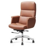 China Luxury Modern Adjustable Swivel Manager Executive High Quality Ergonomic Real Genuine Leather Recliner Office for sale