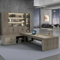 China Boss Office Desk With Lamp Single Manager Desk Supervisor's President's Atmospheric Class Desk Wholesale for sale