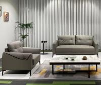 China Modern Office Double Reception Leather Sofa Set High Resilience Sponge Top-quality Leather Ideal for Business Meetings for sale