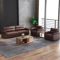 China Office Furniture Commercial Office Reception Sofa Set Luxury Leather Sofa Italian Sectional Sofa Office Room Hall Waiting Couch for sale