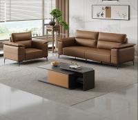 China Luxury Leather Sofa Italian Sectional Sofa Office Room Hall Waiting Couch Office Furniture Commercial Office Reception Sofa Set for sale