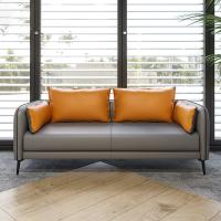 China Less Simple Commercial Office Furniture Grey 3 Seated Offical Office Officefurnituresofa Sofa Leather Sofa Set Modern Small Sofa for sale