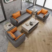 China Less Simple Commercial Office Furniture Grey 3 Seated Offical Office Officefurnituresofa Sofa Leather Sofa Set Modern Small Sofa for sale