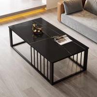 China New Products Latest Models Rock Plate Tea Table Office Sofa Coffee Table Combination Reception Room Simple Modern Tea Table for sale