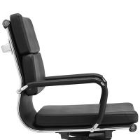 China Pu Leather Boss Mid-back Metal Frame Ergonomic Office Furniture Adjustable Swivel Executive Office Chair for sale