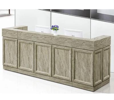 China Modern Luxury Style Reception Desk Customized Office Reception Furniture Multi Person Reception Desk for sale
