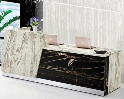 China Modern Luxury Reception Desk Customized Office Reception Furniture Multi Person Reception Desk for sale