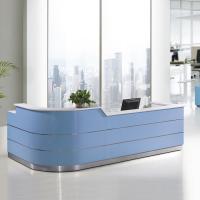 China Luxury White Front Desk Counter Reception Desk Modern Solid Surface Office Furniture Reception Desks for sale