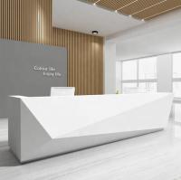 China Customized reception desk design fancy modern office reception counter front desk design for sale