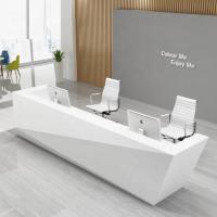 China Customized reception desk design fancy modern office reception counter front desk design for sale