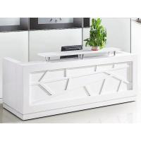 China Wholesale Luxury Design Beauty Salon Wood White Modern Office Furniture Counter L Shape Reception Desk for sale