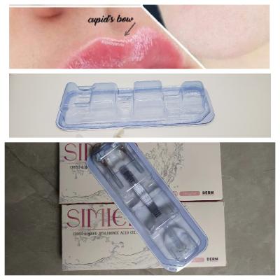 China SIMIER Cross Linked Hyaluronic Acid Dermal Filler 2ml Lip Face Wrinkle Correction for sale