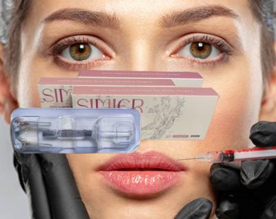 China SIMIER Cross Linked Hyaluronic Acid Dermal Filler Lip Anti Wrinkle 2.0ml for sale