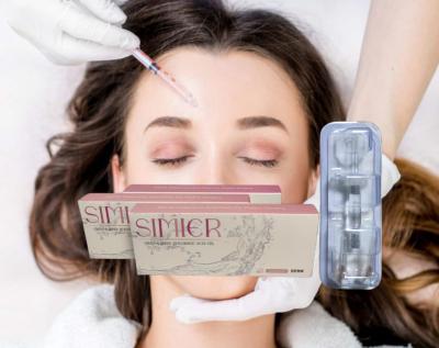 China Non Permanent Hyaluronic Acid Dermal Filler 2ml Crosslinked HA Injection for Wrinkle Correction for sale