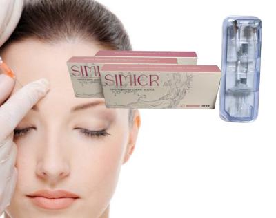 China SIMIER 24mg/mL Hyaluronic Acid Dermal Filler 2ml Syringe for Wrinkle Correction for sale