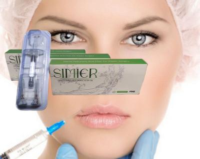 China SIMIER Injectable Dermal Filler 24mg/mL Hyaluronic Acid for Wrinkles and Volume 2mL Syringe for sale