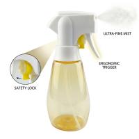 China Salon Hair Continuous Spray Bottle 300ml Fine Mist Empty PET Plastic Refillable Styling Water Bottle for sale