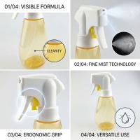 China Salon Hair Continuous Spray Bottle 300ml Fine Mist Empty PET Plastic Refillable Styling Water Bottle for sale