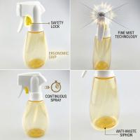 China Salon Hair Continuous Spray Bottle 300ml Fine Mist Empty PET Plastic Refillable Styling Water Bottle for sale