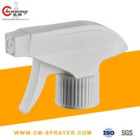 China 28-410 White PP Ratchet Trigger Sprayer Gun PET Bottle Children Protection Safe for sale