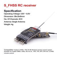 China Hot Sales Reliable 2.4Ghz RX RFS04S S-FHSS Futaba Easy Installation Signal Receive 4CH 8.4V Mini RC Receiver Plane Car Parts for sale