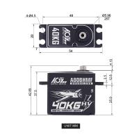 China Hot AGFRC Good Price 40KG High Torque 0.085s Steel Gear 8.4V HV 25T Digital Programmable Brushless RC Aircraft Robot Servo for sale