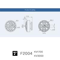 China F2004 KV1700/3000 T-MOTOR For 4-5